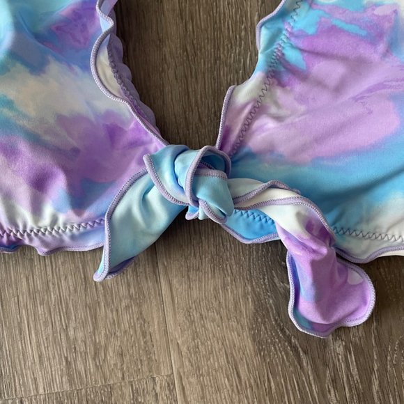 Hobie Swim Nwt Hobie Girls Tie Dye Cotton Candy Swim Bikini Top 6